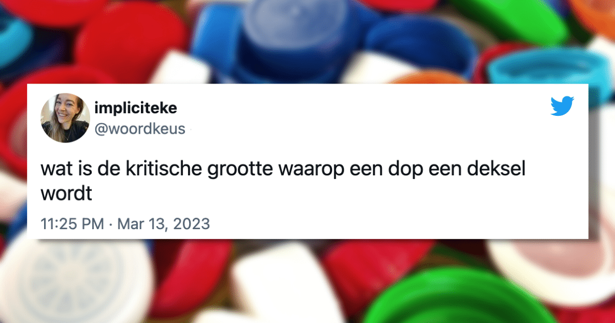 Goede vraag: wanneer wordt een dop een deksel? - DIWMOSMZ